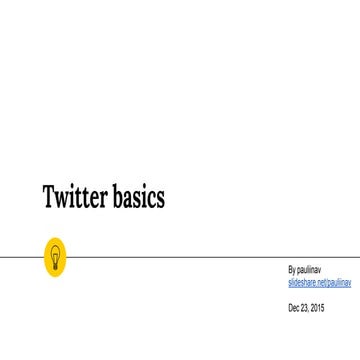 Twitter basics | Twitterin perusteet | PDF