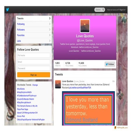 twitter love quotes | PDF