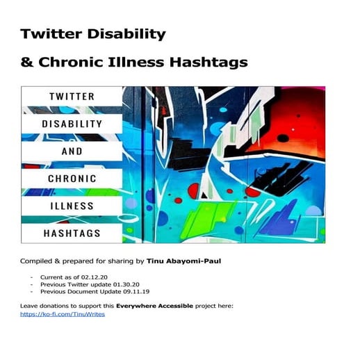 q1 Twitter Disability & Chronic Illness Hashtags | PDF