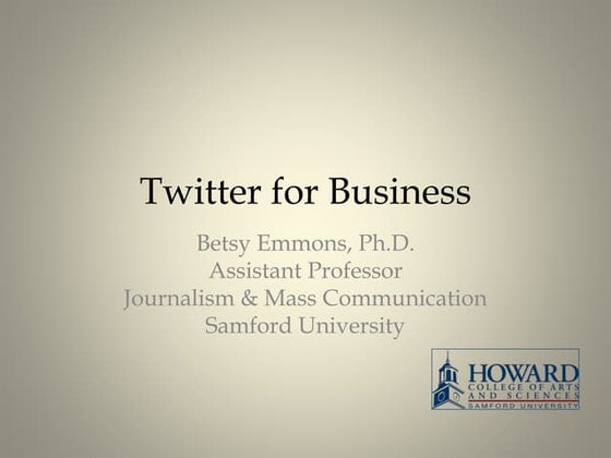 Twitter 101 | PPT