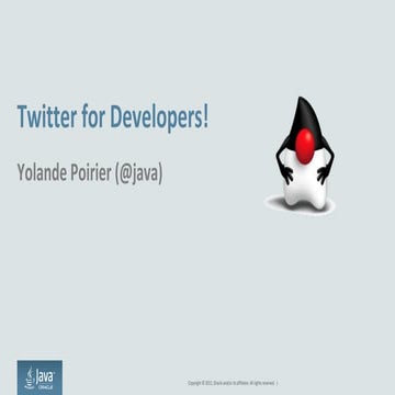 Twitter for developers | PPT