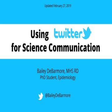 Using Twitter for Science Communication | PPT