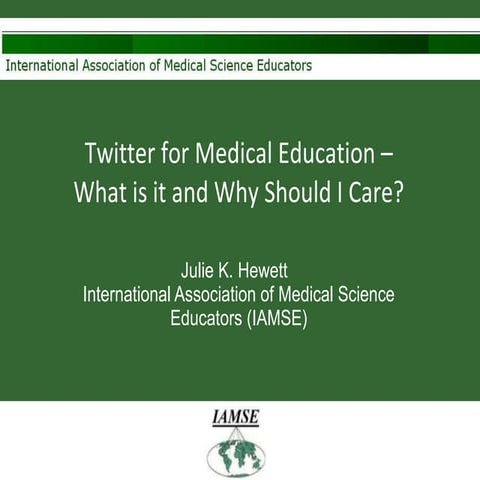 Twitter In Medical Education | PPT