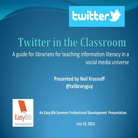 Twitter in the classroom | PPTX