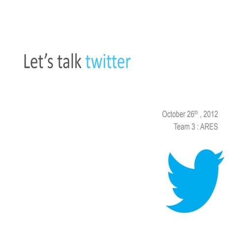 Introduction on Twitter | PPTX