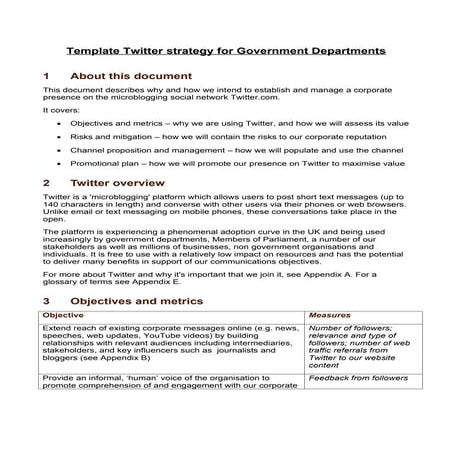 Twitter strategy for government departments | PDF