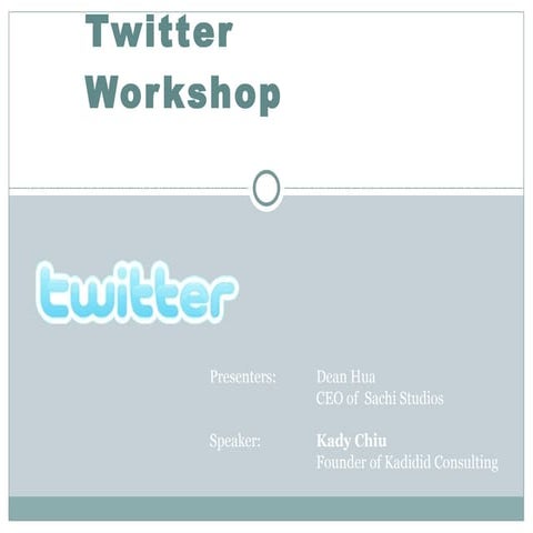Twitter Workshop | PPT
