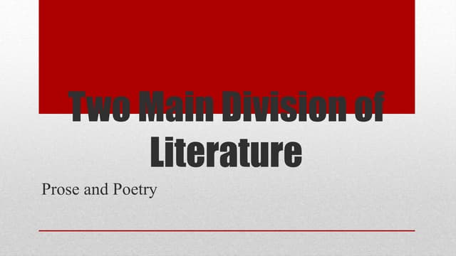 Characteristics of prose | PDF