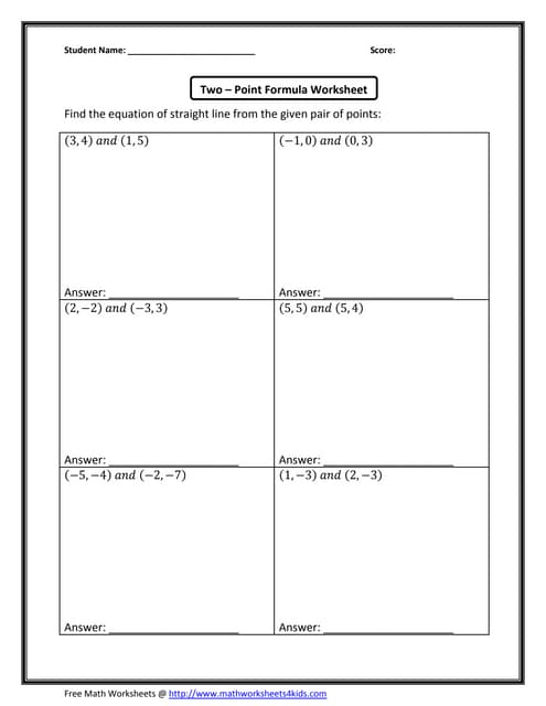 Midpoint formula-missing-endpoint | PDF | Homework and Study | Education