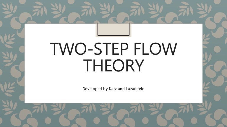 Two step Flow theory