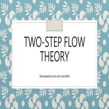 Two step Flow theory | PPTX