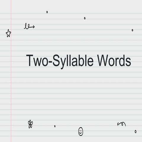 Two-Syllable Words reading activities for beginner reader | PPTX