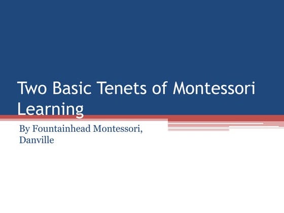 Montessori's Great Lessons | PPT