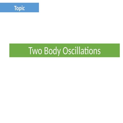 Two Body Oscillations of spring mass system | PPTX