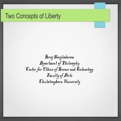 Two concepts liberty | PPT