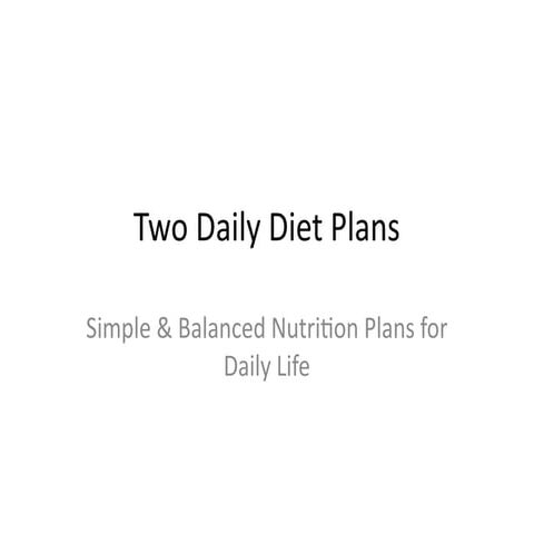 Two_Daily_Diet_Plans_aaaaPresentation.pptx