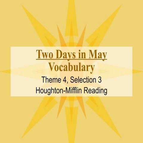 Two Days in May Vocab | PPT