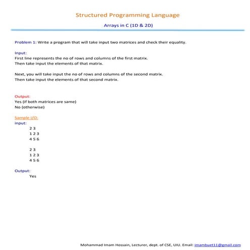 Spl 121 Multi Dimensionaltwo Array Practice Problems Pdf 9502