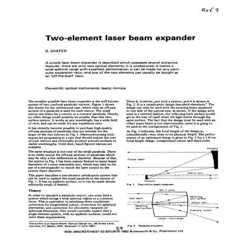 Two element laser beam expander 1981 | PDF