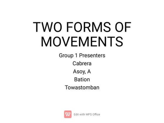 Locomotor and Non-locomotor Movements | PPTX