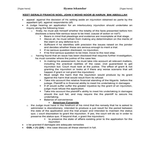 Two land mark case on injunction | PDF