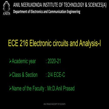 Two level clippers|Dept of ECE| ANITS | PDF