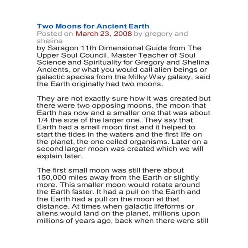 Two moons for ancient earth | DOCX