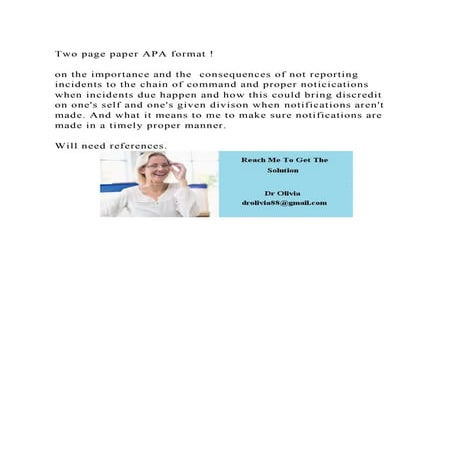 Two page paper APA format !on the importance and the consequenc.docx