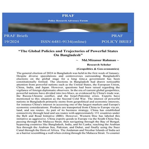 The Global Policies and Trajectories of Powerful States On Bangladesh | PDF