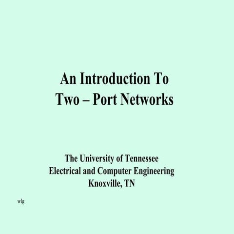 Two port networks unit ii | PPT | Computer Networking | Computing