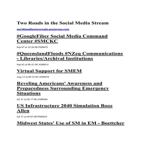 Two Roads In The Social Media Stream | DOCX | Social Networking | Internet