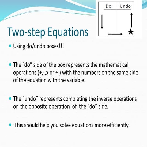 Two step equations | PPT