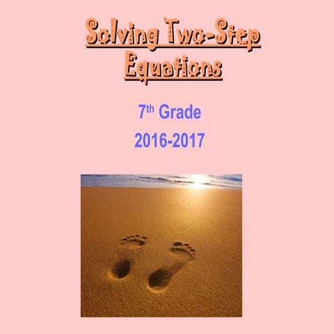 Two Step Equations.ppt.................... | PPT