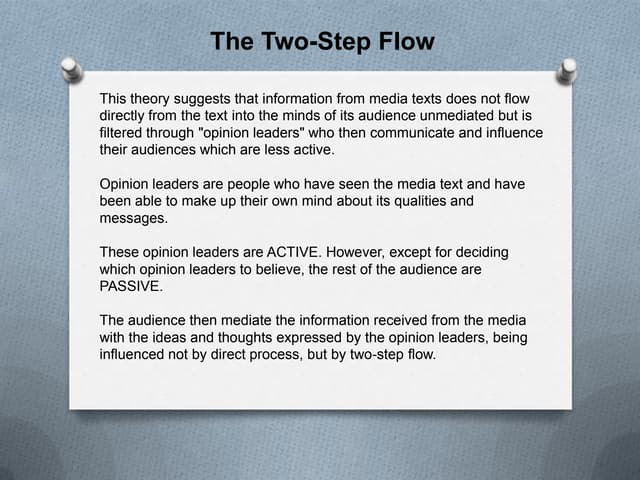 Two step flow theory | PPTX