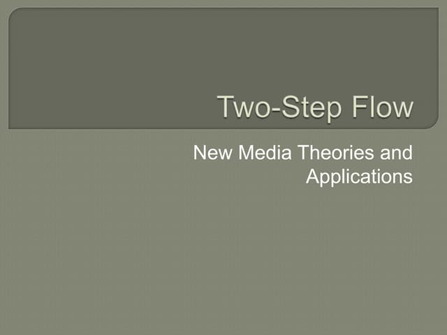 Two Step Flow Communication Theory