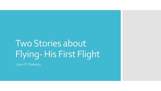His first flight Class X | PPTX | Air Travel | Travel Type