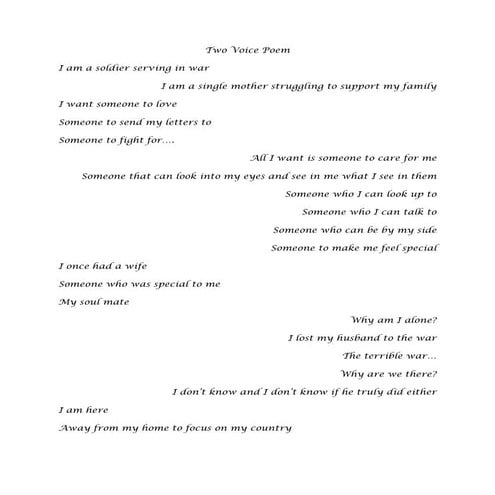 Two voice poem[1] | DOCX
