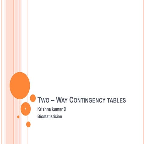 Two Way Contingency Tables Ppt