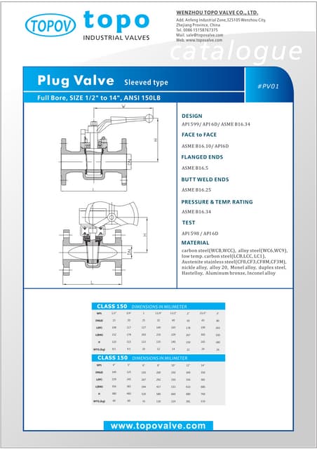 Fully lined plug valve topo valve topo valve | PDF