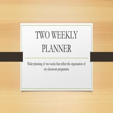 Two weekly planner | PPT