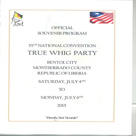 Twp 35th convention official souvenir program july 4 6, 2015 | PDF