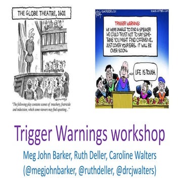 Trigger warnings workshop | PPTX