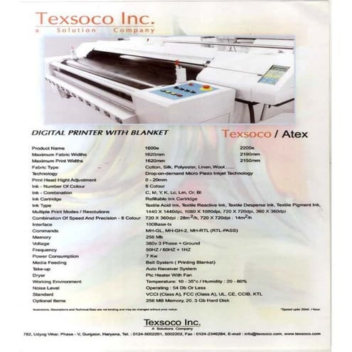 Digital Textile Printer brochure | PDF