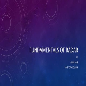 Fundamentals_of_Radarr key points required | PPTX | Physics | Science
