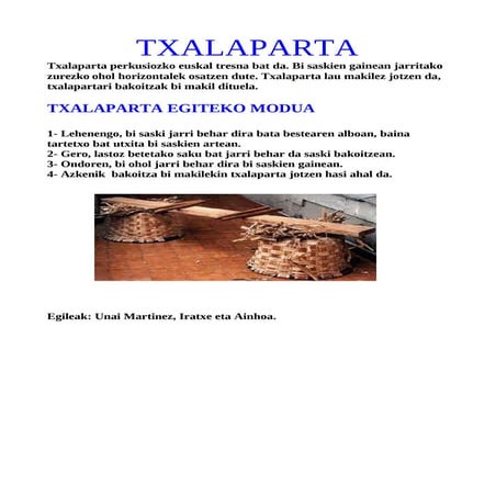 Txalaparta | ODT