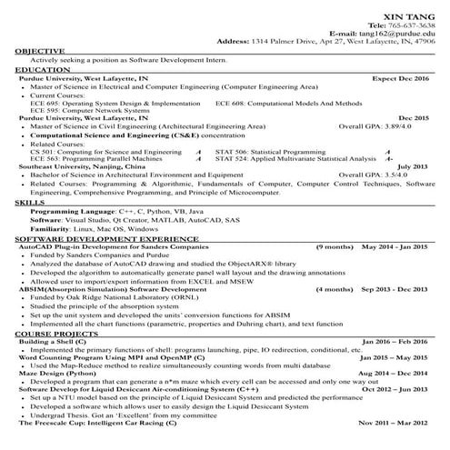 Resume | PDF | Computer Software and Applications | Computing