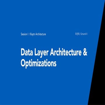 TXGX 2019_Melvin_Data Layer Architecture & Optimizations | PPT