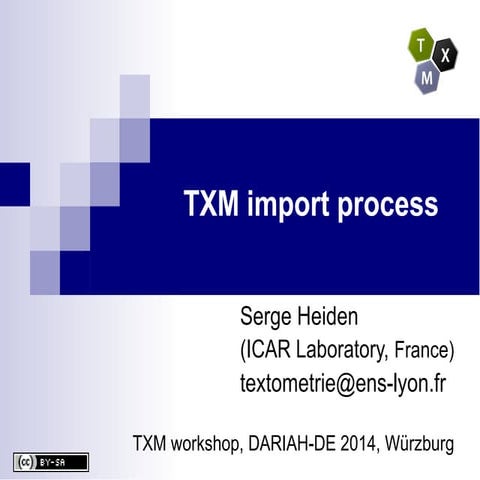 TXM import process | PPT