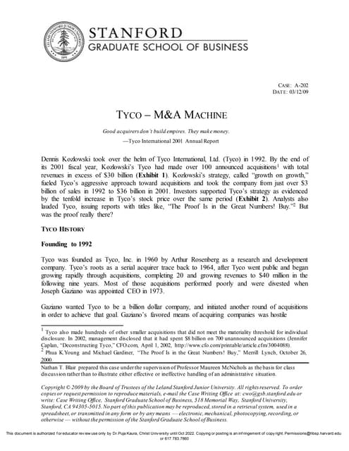 TYCO-2002 (1).pptx | Business | Business and Finance