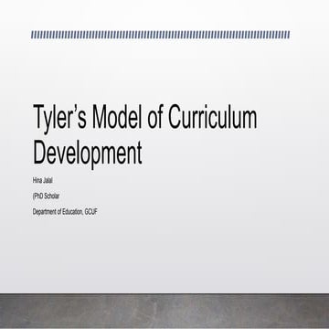 WHEELER Cyclical Model of curriculum Process